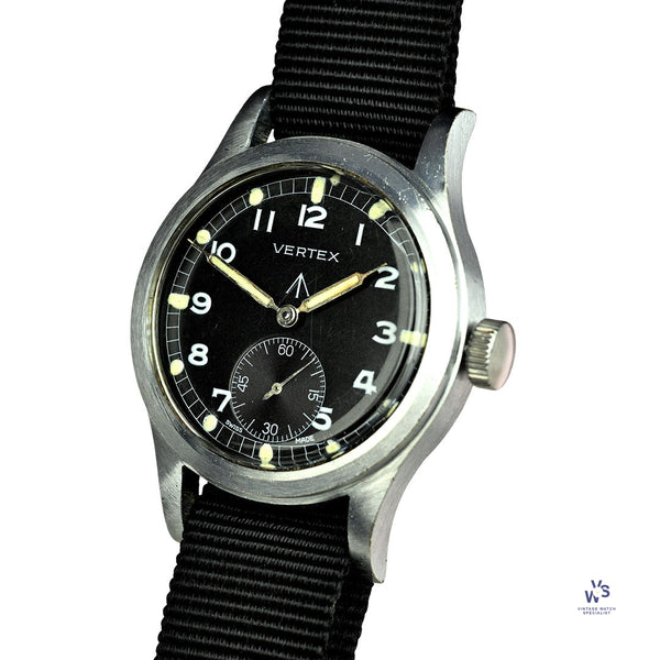 Vertex WWW Dirty Dozen - Original Condition - Matching Case and Lug Nu – Vintage Watch Specialist