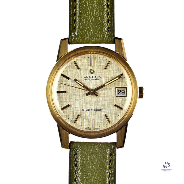 Certina Blue Ribbon Automatic - 18k Gold - New Old Stock - Original Bo ...