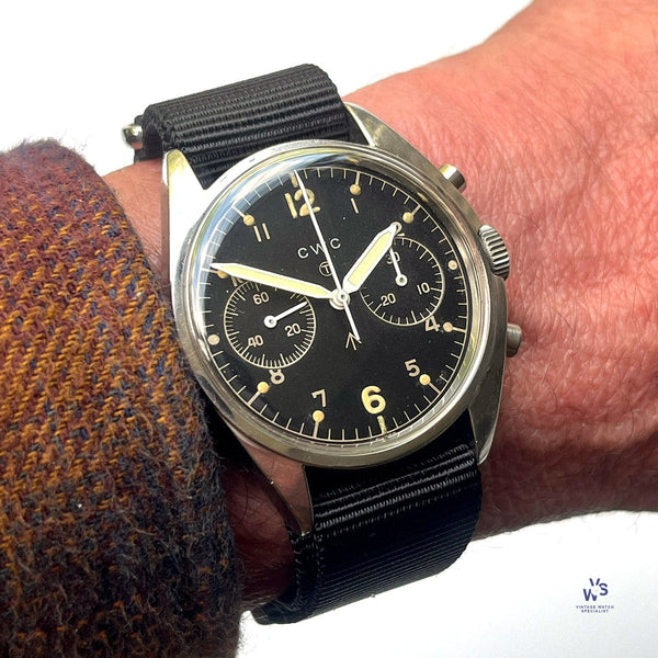 CWC - FAB FOUR - Two Register Chronograph - Military Issued - Valjoux ...