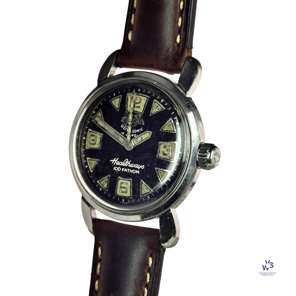 Enicar 100 Fathoms Healthways Dive Watch - c.1955 – Vintage Watch ...