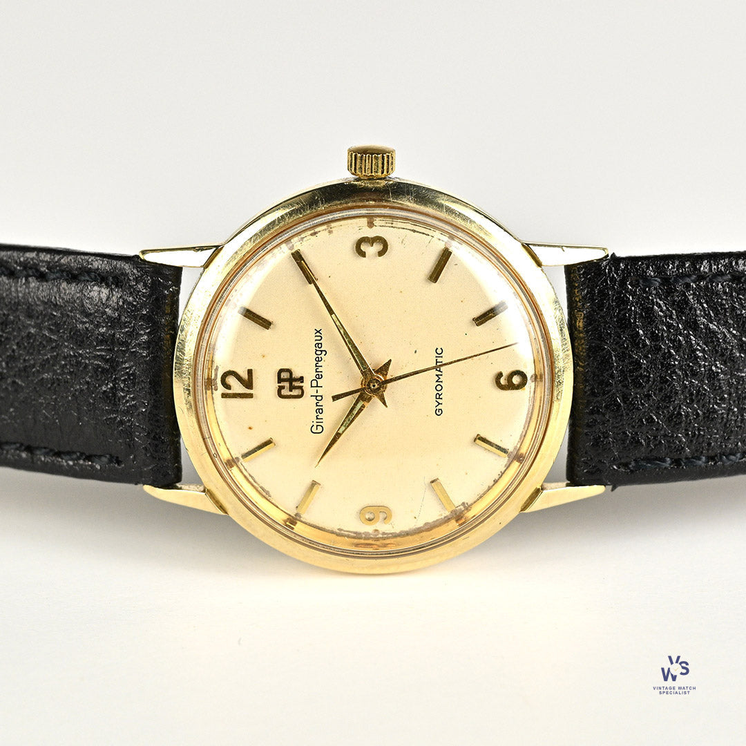 Girard Perregaux Gyromatic 14k Gold - Original Box - c.1960s – Vintage ...