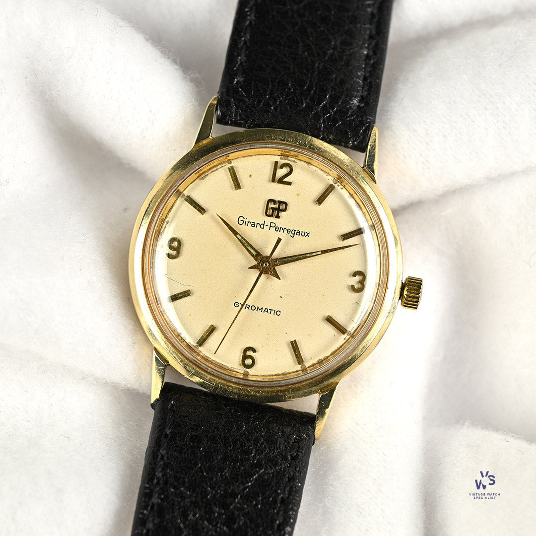 Girard Perregaux Gyromatic 14k Gold - Original Box - c.1960s – Vintage ...