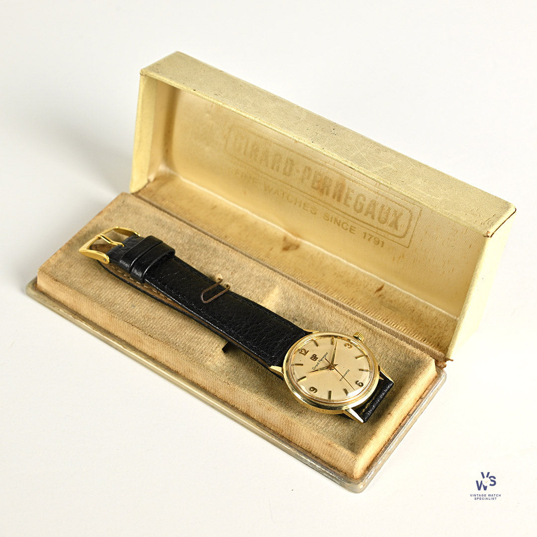 Girard Perregaux Gyromatic 14k Gold - Original Box - c.1960s – Vintage ...