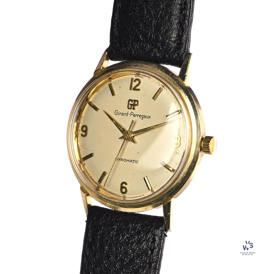 Girard Perregaux Gyromatic 14k Gold - Original Box - c.1960s – Vintage ...
