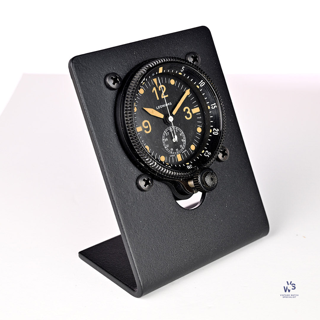 Leonidas MIlitary Aircraft Clock With Chronograph Function - c.1950s ...