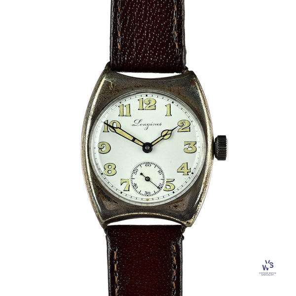 Longines - Silver Cased Trench Watch WW1 - c.1917 – Vintage Watch ...