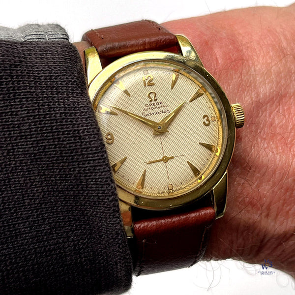 Omega Automatic Seamaster - Waffle Dial - Model 2576 - c.1952 with Box ...
