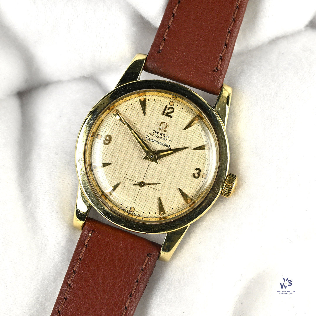 Omega Automatic Seamaster - Waffle Dial - Model 2576 - c.1952 with Box ...