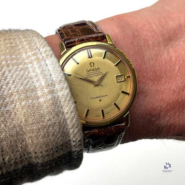 Omega Constellation Calendar - 18k Gold - Box and Papers - Model Ref ...