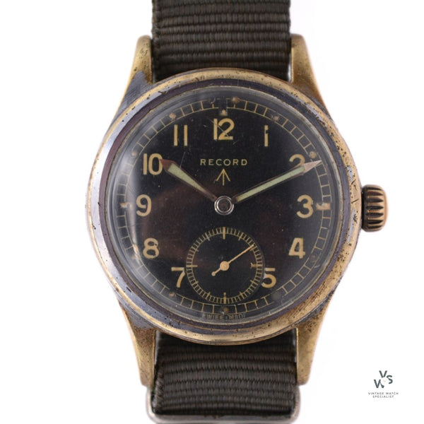 Record - W.W.W. Dirty Dozen - Military Watch - c.1945 - Caseback Marki ...