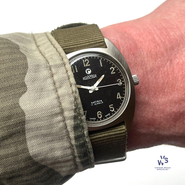 Roamer Anfibio Watch - Rhodesian Military Issued - Model Ref: 520-1120 ...