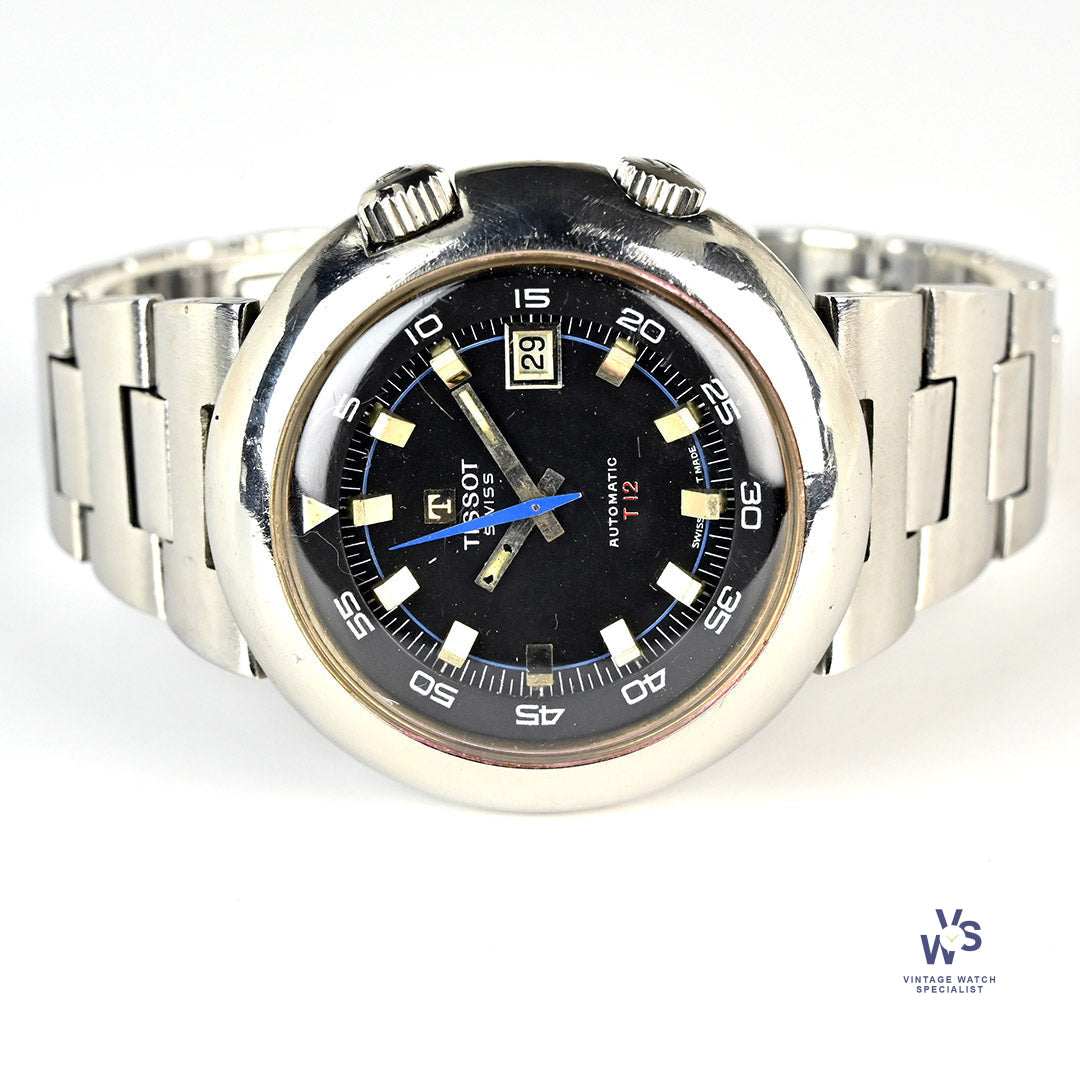 Tissot T12 Automatic Dive Watch - Internal Rotating Bezel - Super Comp ...