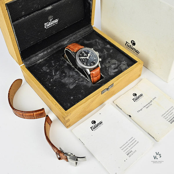 Tutima Flieger Chronograph 783/753 - Original Box - Spare Strap - c.19 ...