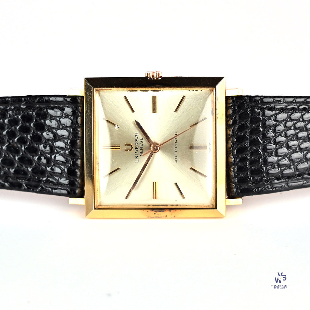 Universal Geneve Automatic - Square Cased 18K Gold Dress Watch - c.195 ...