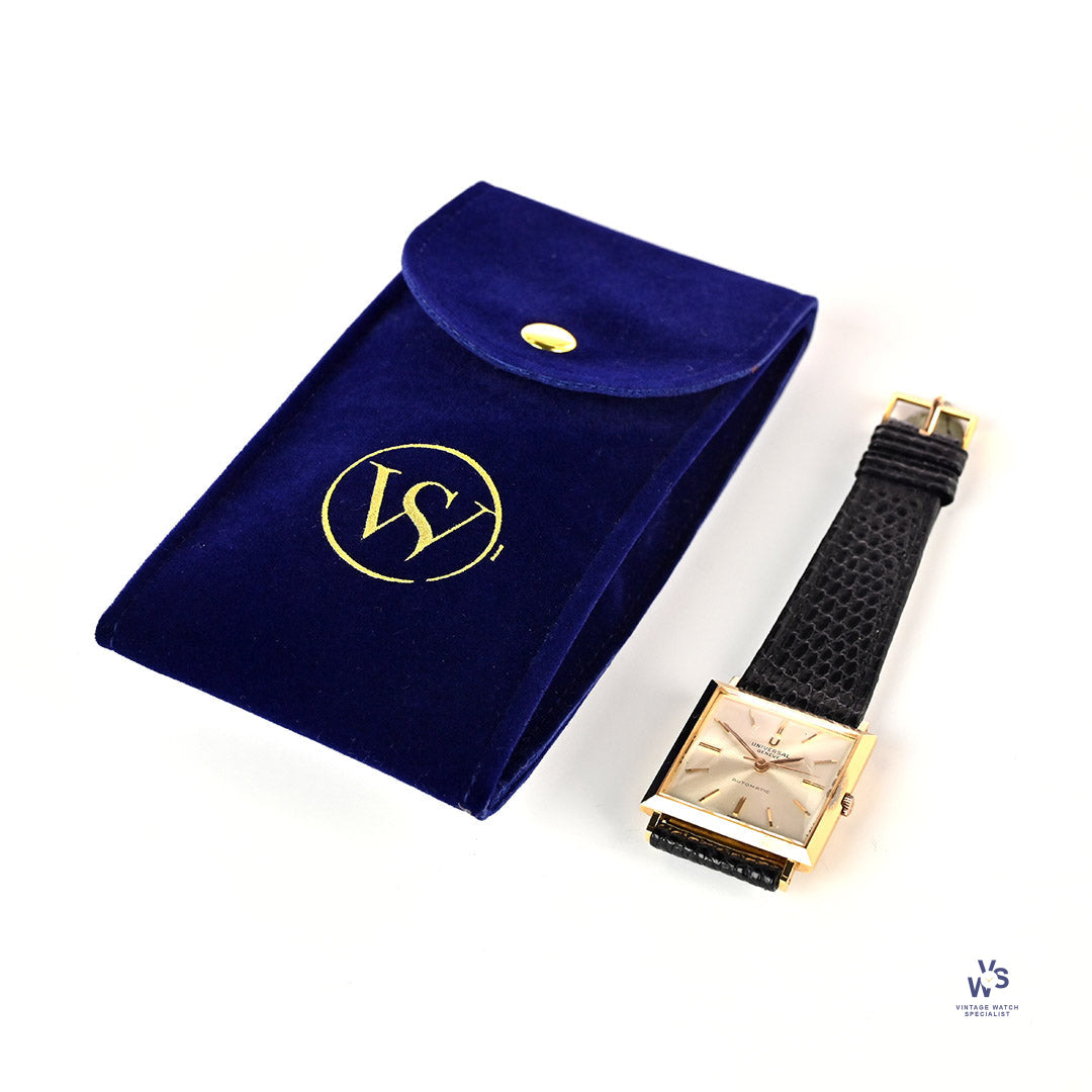 Universal Geneve Automatic - Square Cased 18K Gold Dress Watch - c.195 ...
