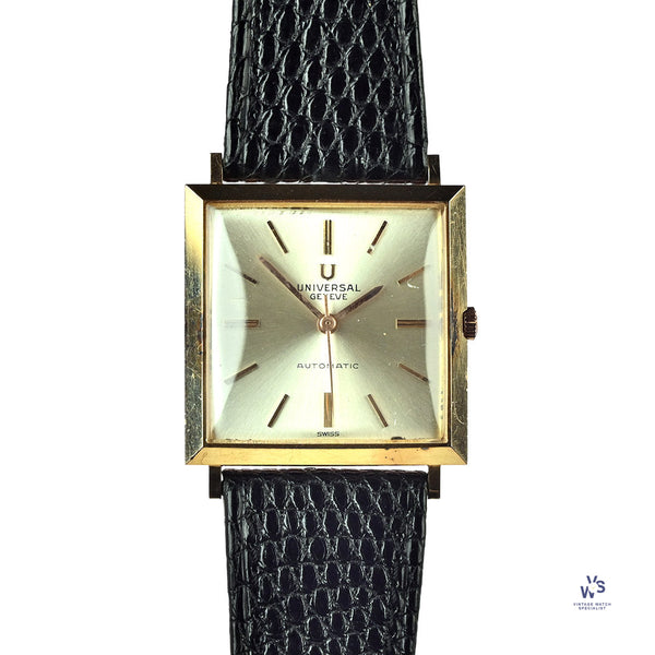 Universal Geneve Automatic - Square Cased 18K Gold Dress Watch - c.195 ...