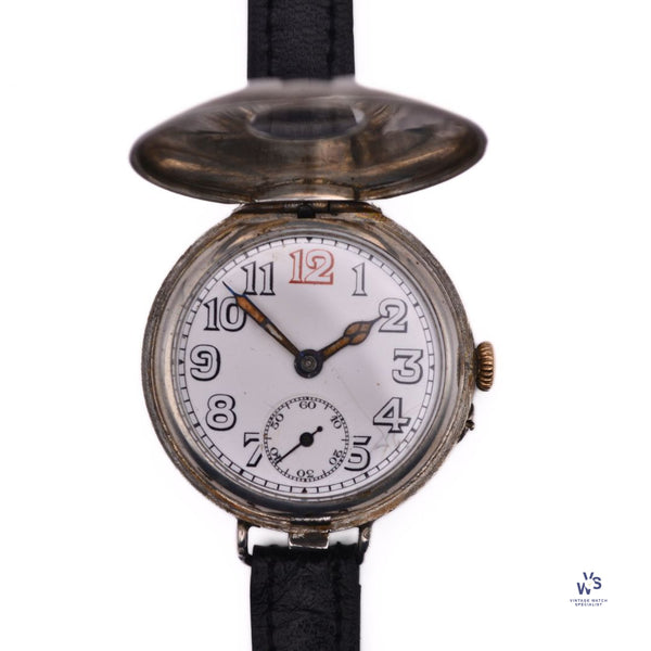 Vintage - Military Trench Style - Half Hunter - Wristwatch - Marked A.G ...