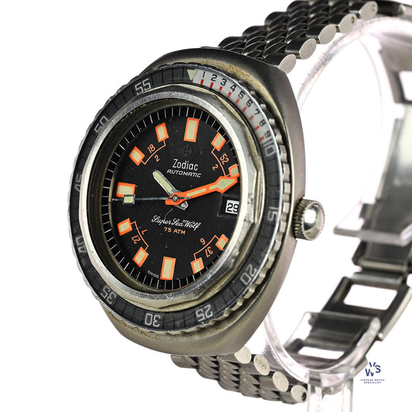Zodiac Automatic Super Sea Wolf - Model 1342 - 736 - c.1970 – Vintage ...