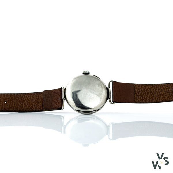 Buren Silver Trench Watch - Swivel Lugs and Shrapnel Guard, c.1916 ...