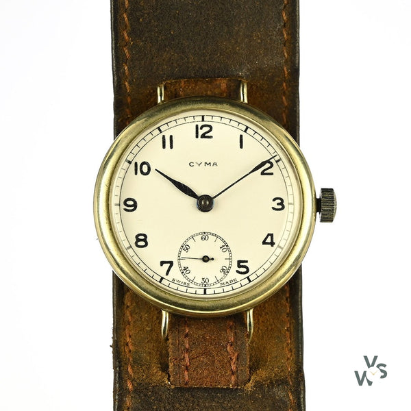 Cyma - A Jumbo Sized WW1 Military Trench Watch - White Enamel Dial - W ...