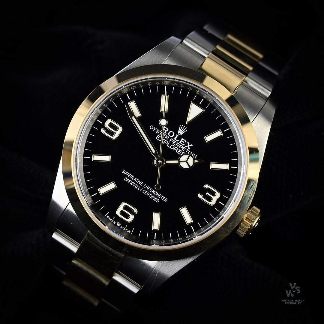 Rolex Oyster Perpetual Explorer - Gold and Steel - Model Ref: 124273 ...
