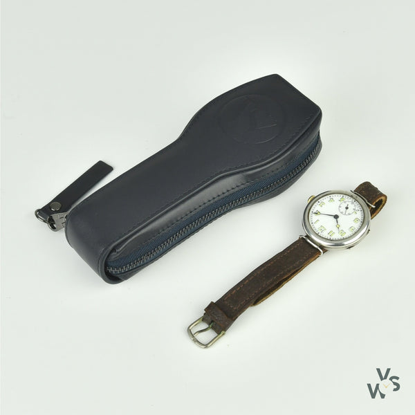 Silver Trench Watch - Sterile Dial - Articulated Lugs and Double Hinge ...